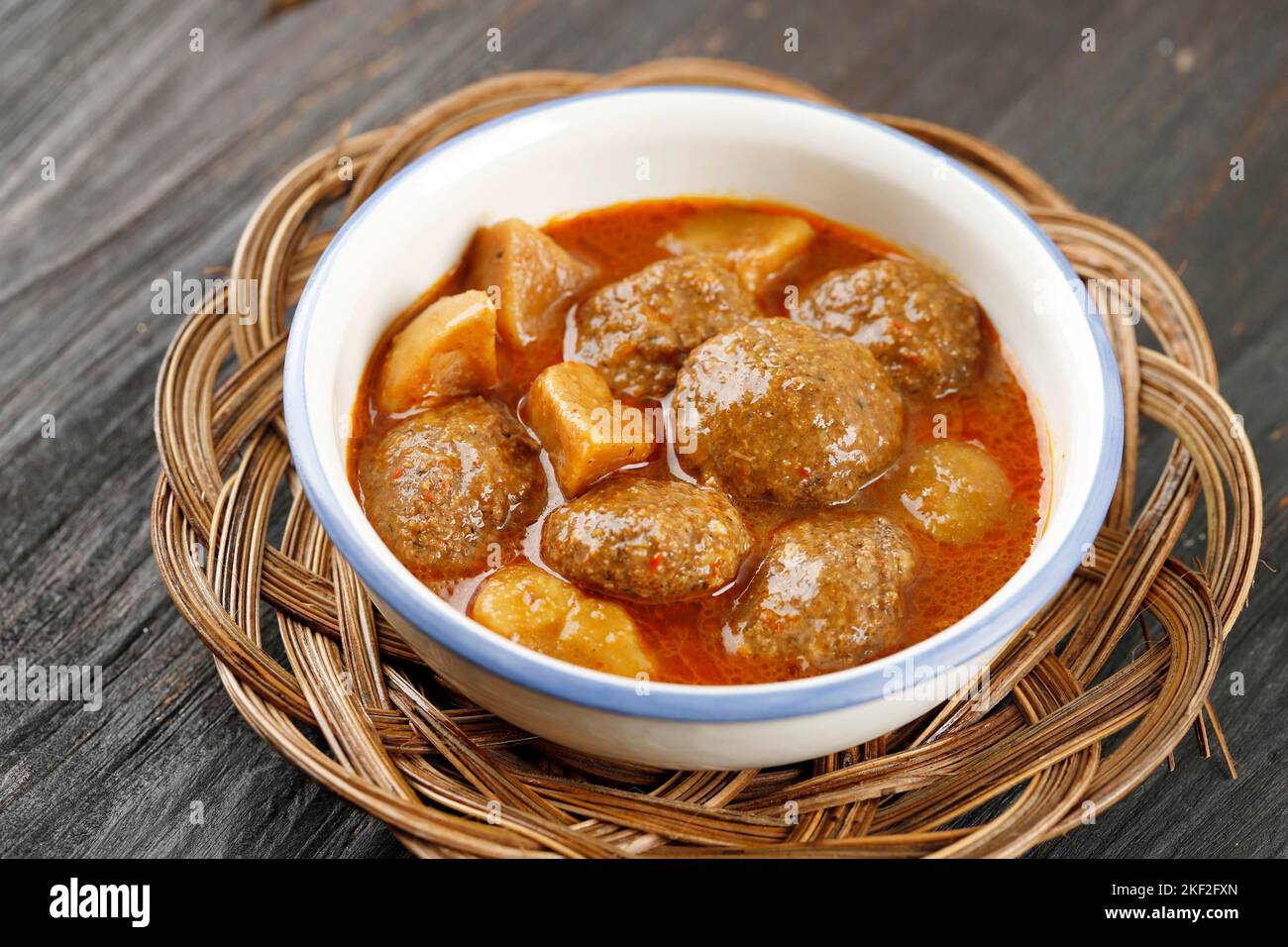 Semur Bola Daging, Meatball Sweet and Savory Stew with Potato ...
