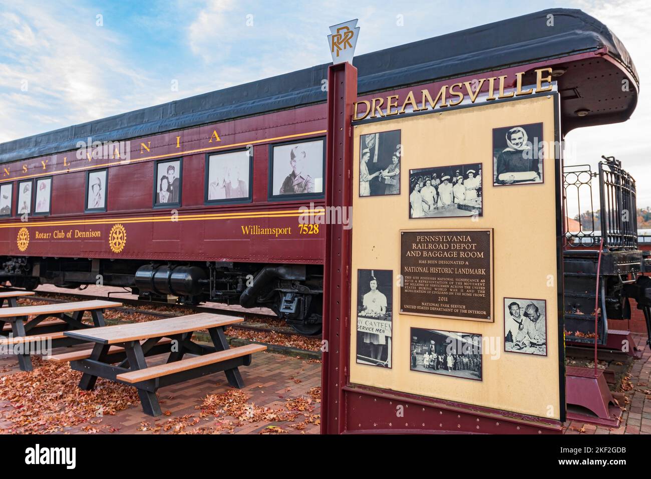 Dennison, Ohio, USA- Oct. 24, 2022: Dennison and this depot played a ...