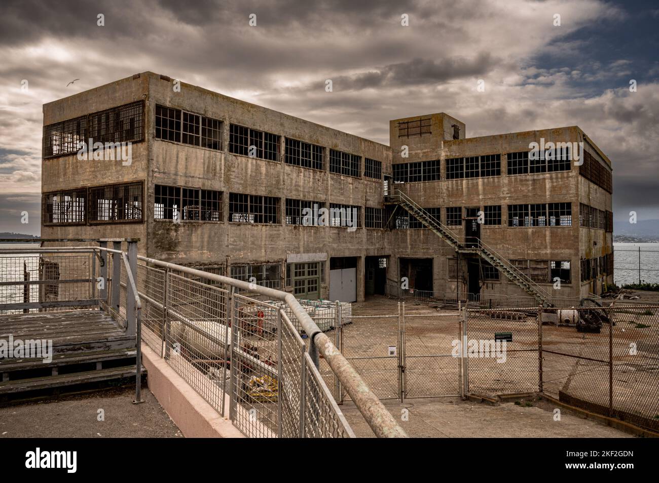 The Alcatraz west building in San Francisco, Calirfornia Stock Photo ...