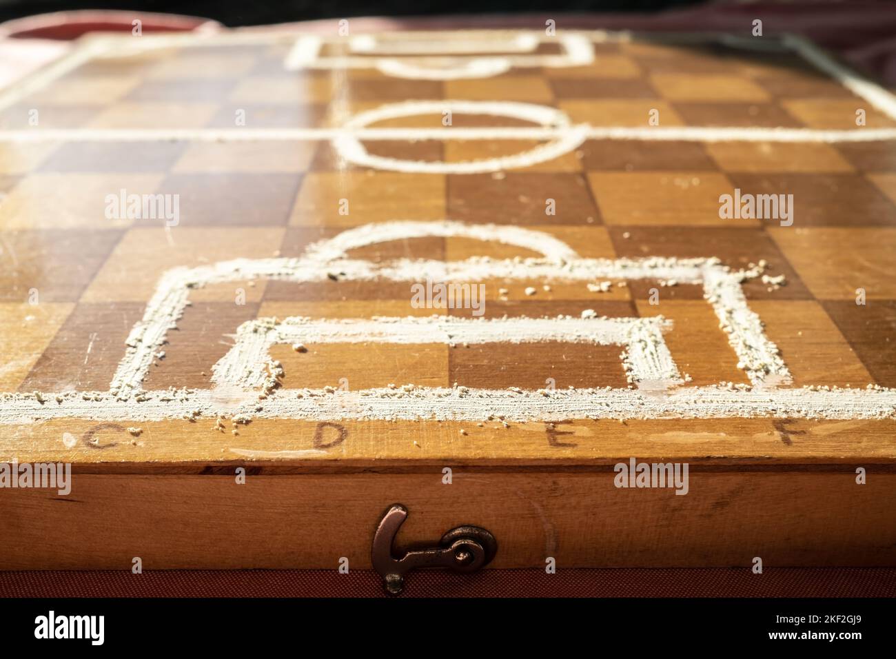 Concept of tactics and strategy in football in the championship, soccer ...