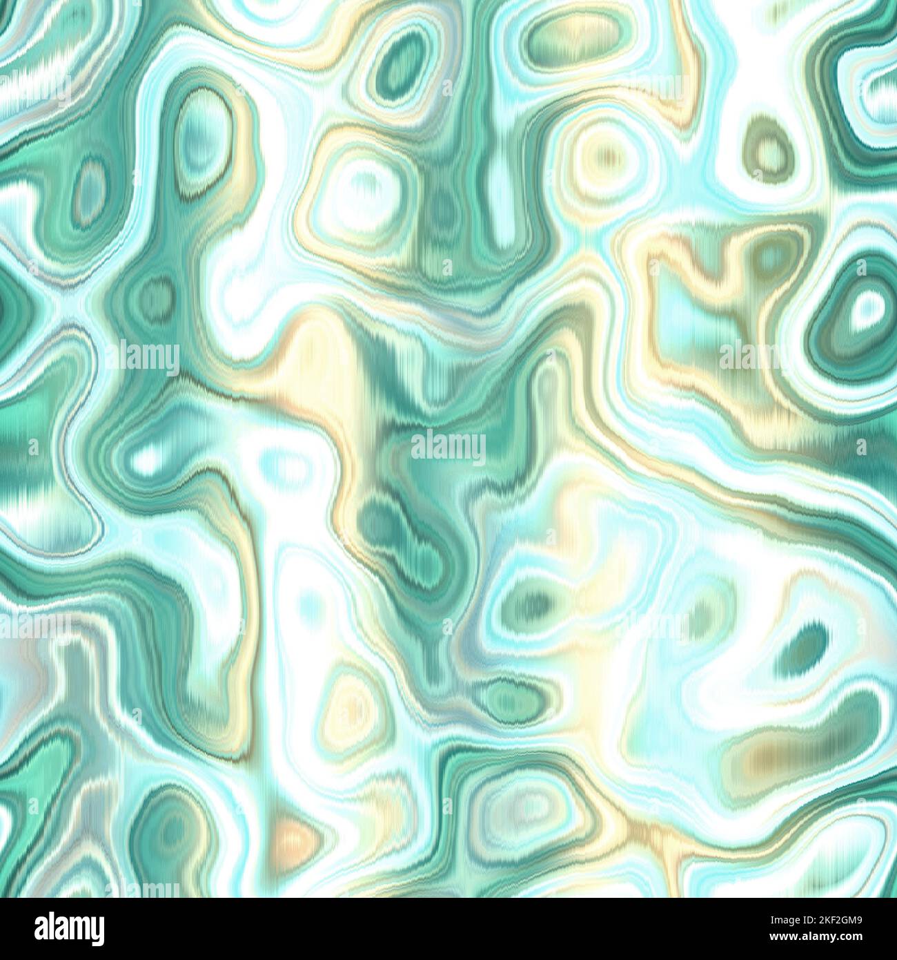 Washed teal wavy blur water reflection melange seamless pattern ...