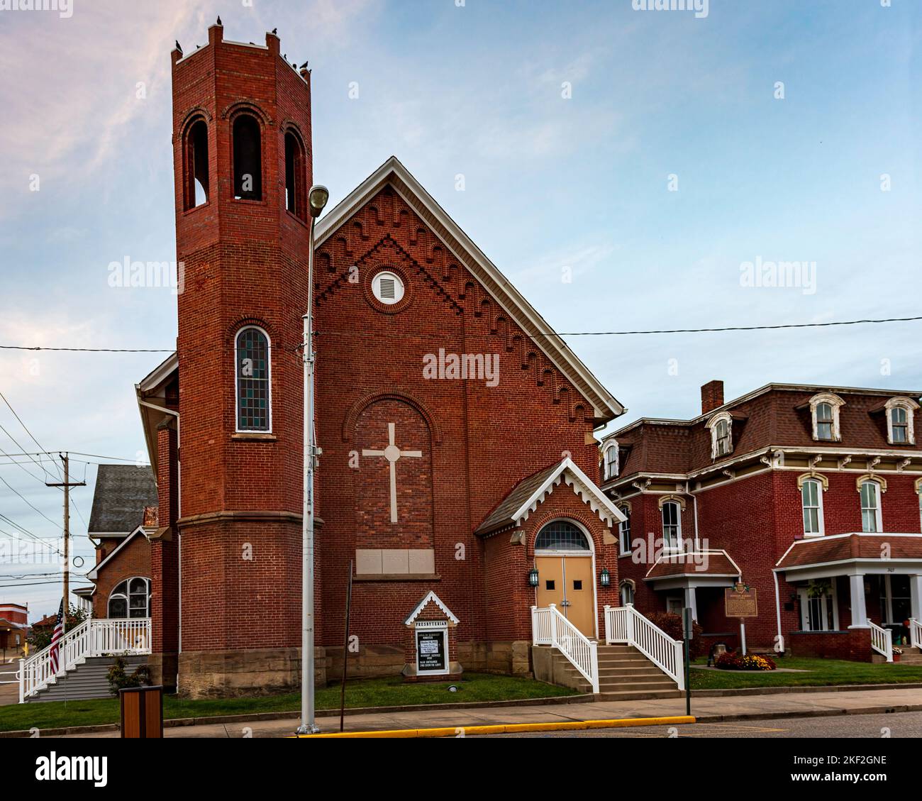 Dennison, Ohio, USA- Oct. 24, 2022: First Presbyterian Church, also ...