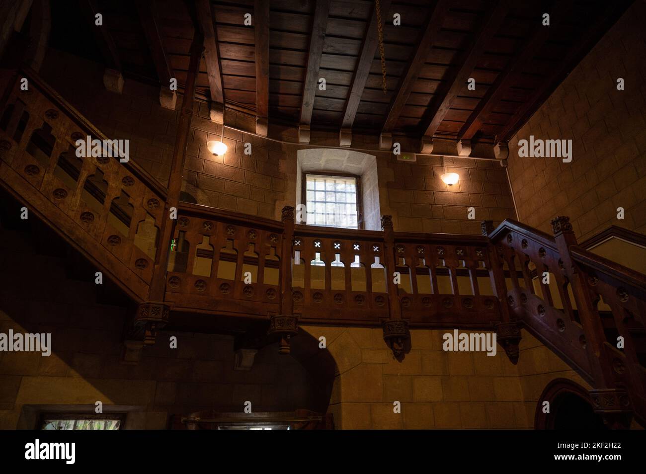 A interior of a medieval castle in Valencia, Spain Stock Photo - Alamy