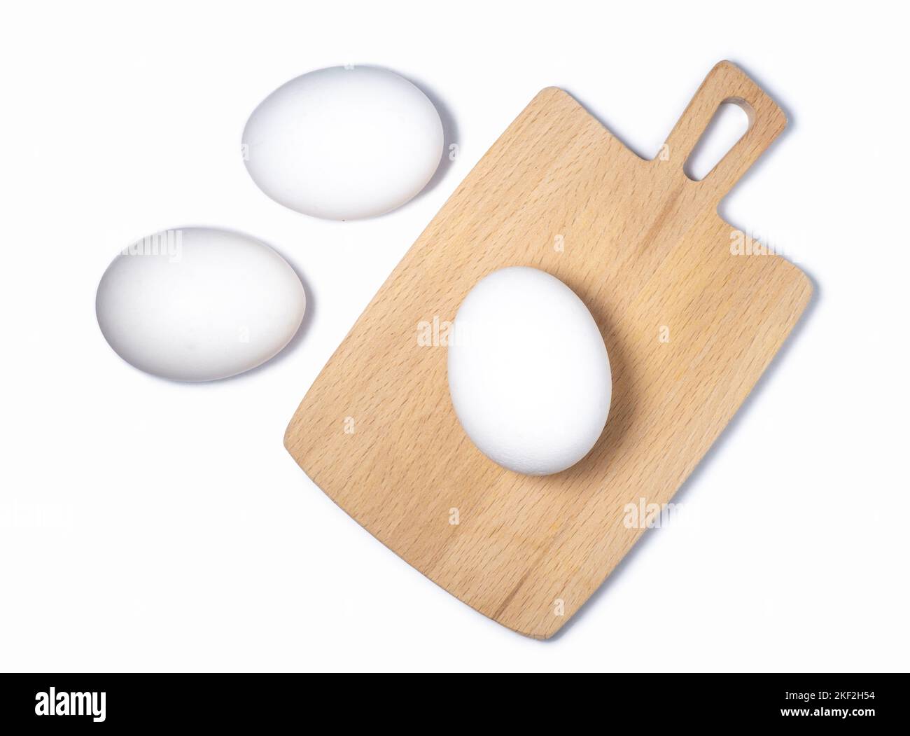 Chicken eggs, isolate. White on white. Agroprom. Poultry farm ...