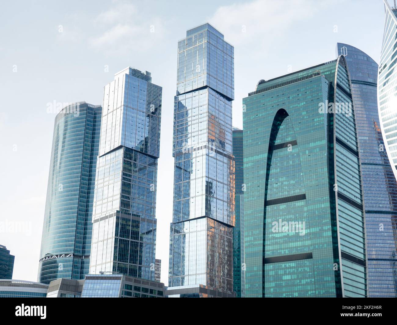 Modern architecture. Made of glass and concrete. Beautiful new ...