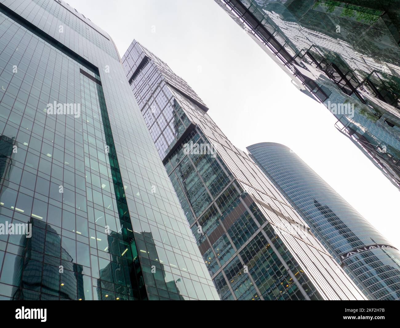 Modern architecture. Made of glass and concrete. Beautiful new ...