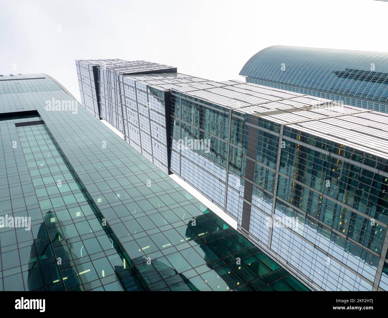 Modern architecture. Made of glass and concrete. Beautiful new ...