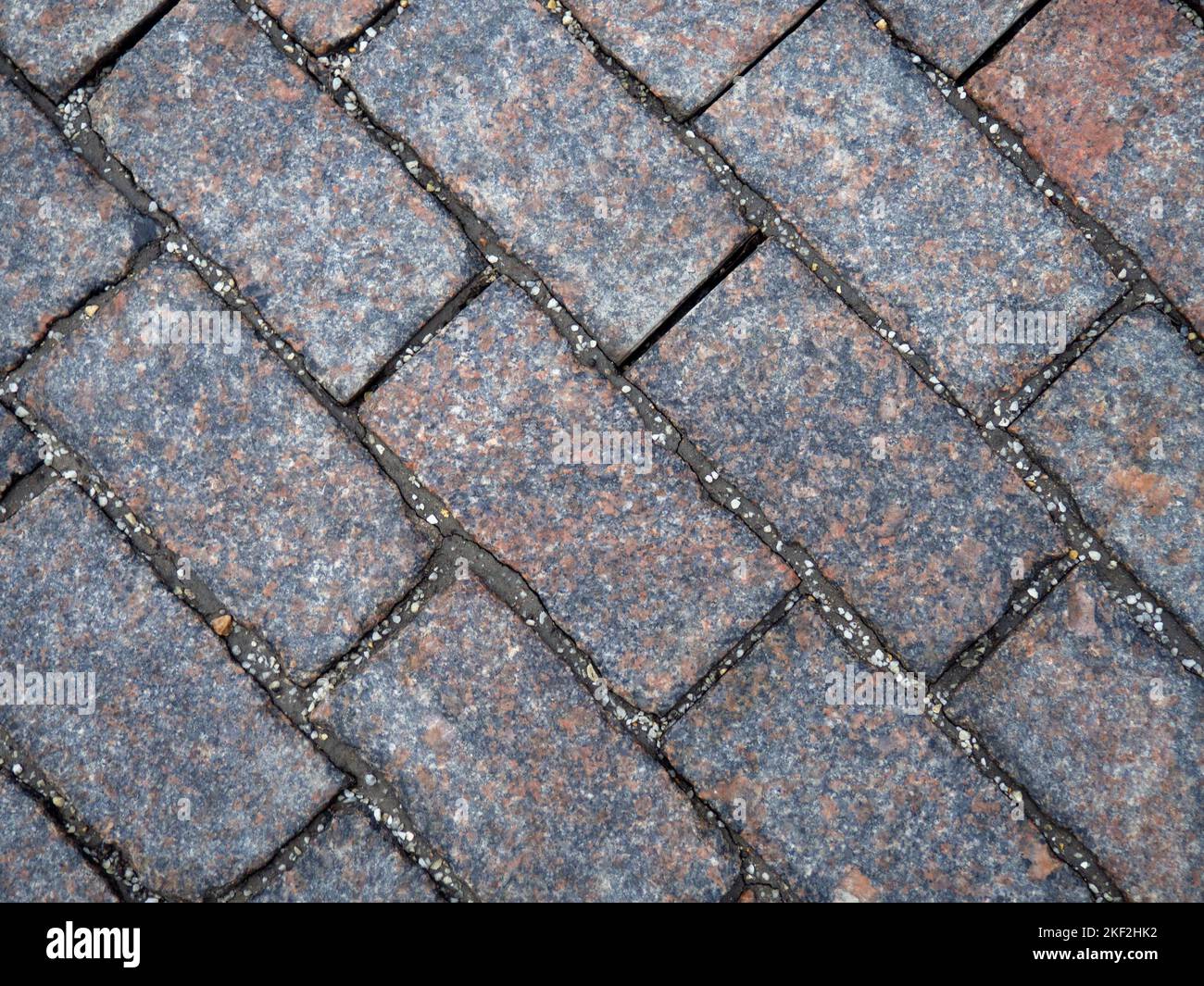 Paving stones on Red Square. A pattern of cobblestones on the pavement ...