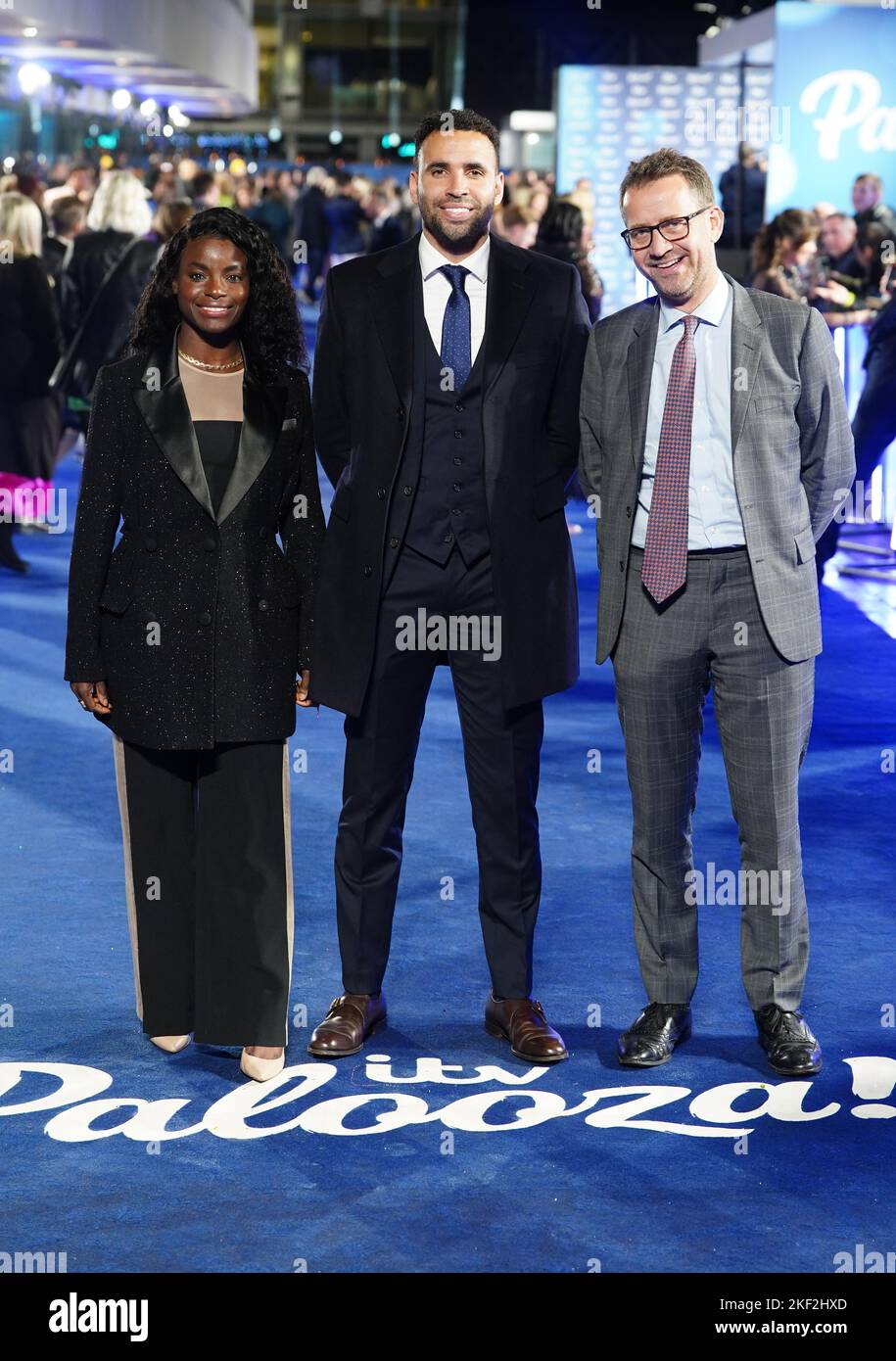 Eniola Aluko,Hal Robson Kanu and Mark Pougatch attending the ITV ...