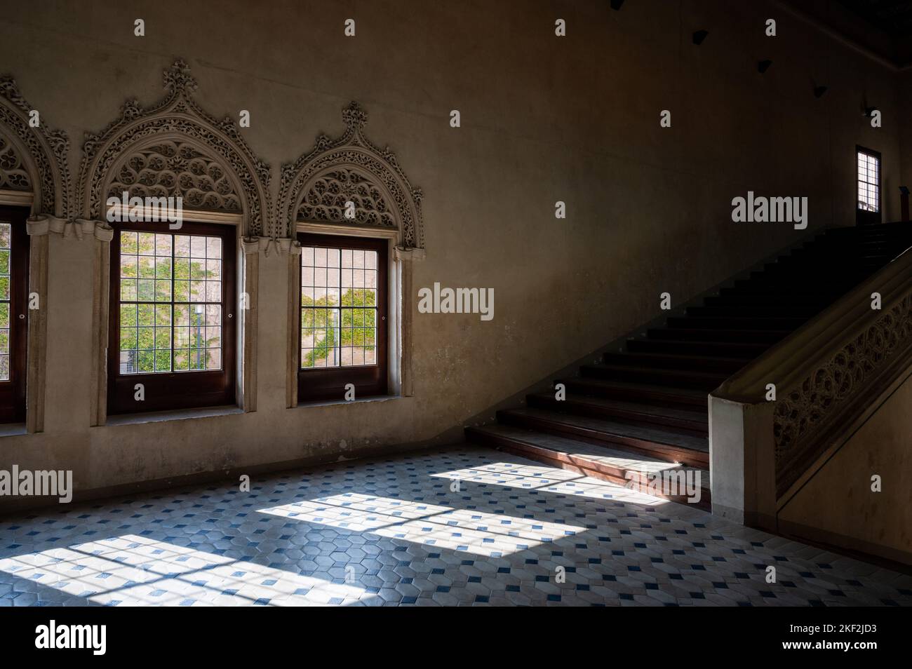 The inside of an Arab medieval castle, Zaragosa, Spain Stock Photo - Alamy