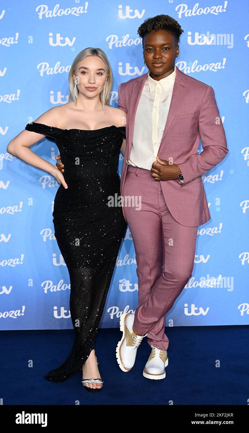 November 15th, 2022, London, UK. Ella Baig and Nicola Adams arriving at ...