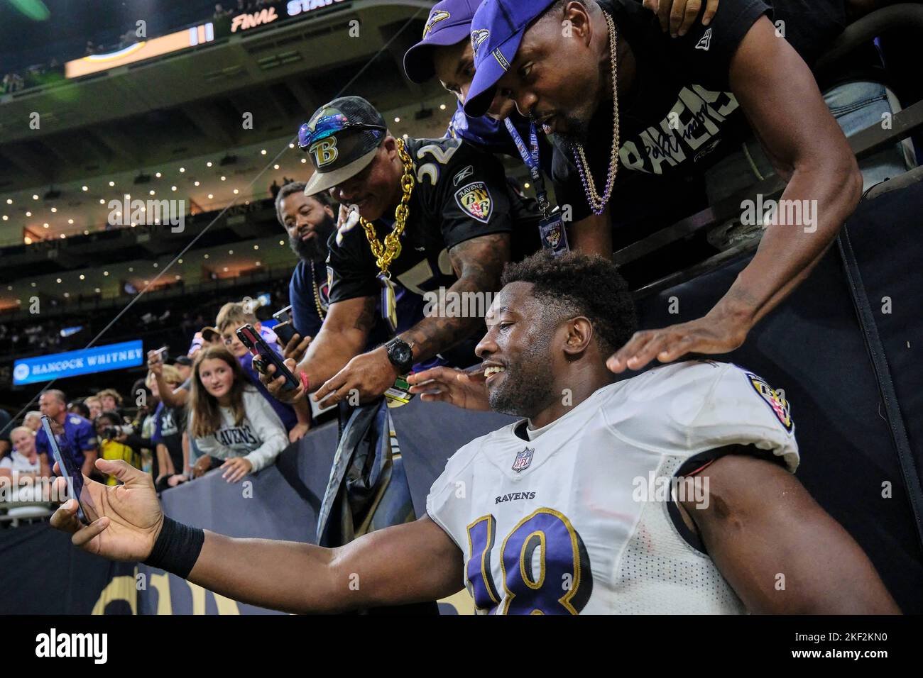 New Orleans, Louisiana, USA. 7th Nov, 2022. Baltimore Ravens linebacker ...
