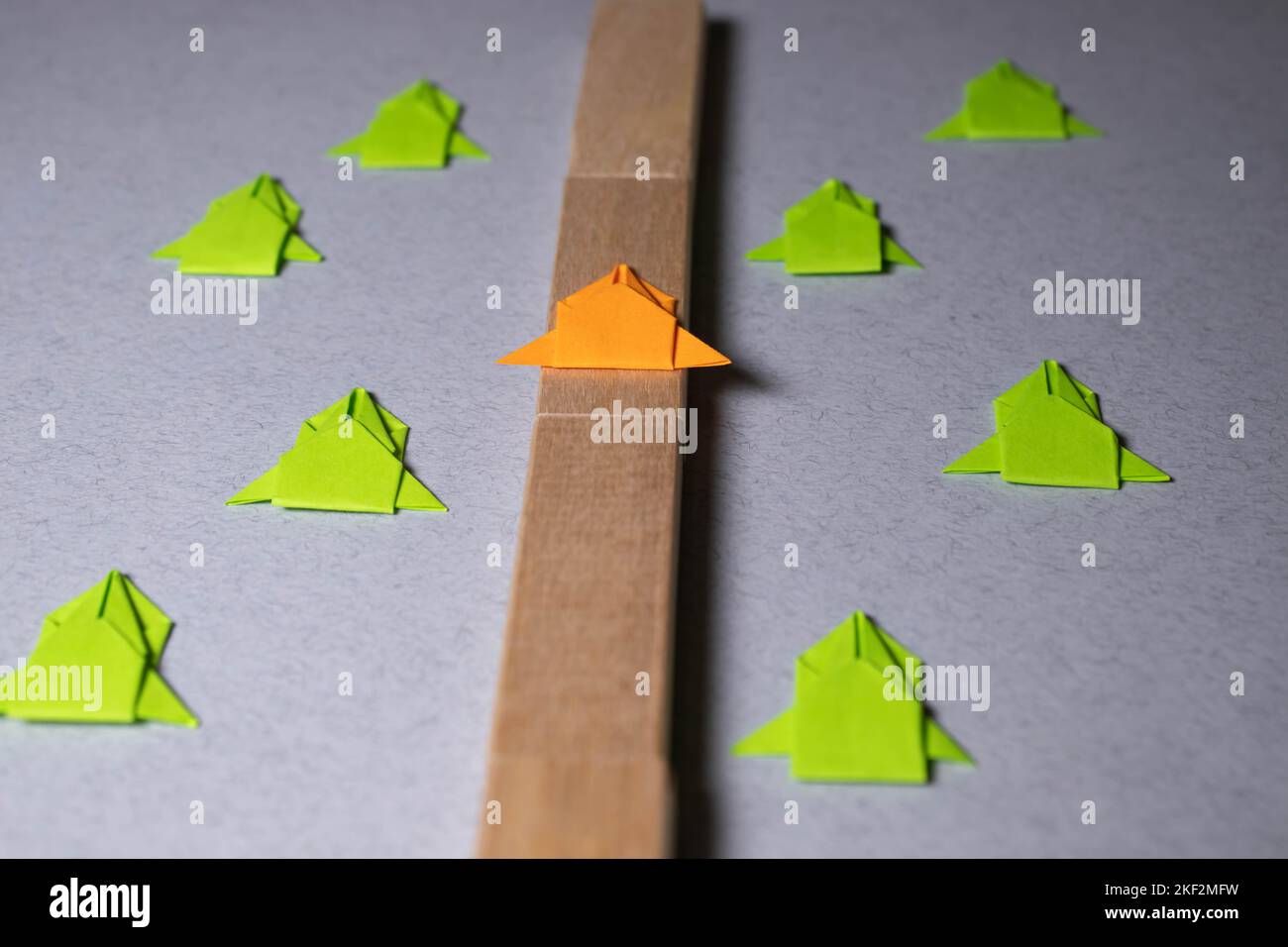 Young man driving car made of sheet of paper Stock Photo - Alamy