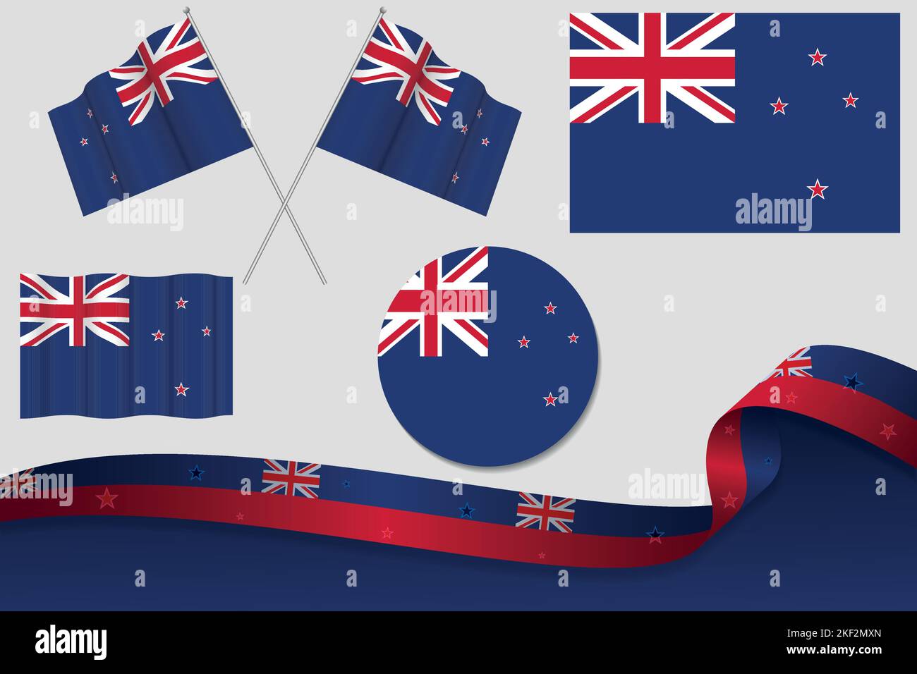A Set Of Australia Flags In Different Designs Stock Vector Image & Art ...