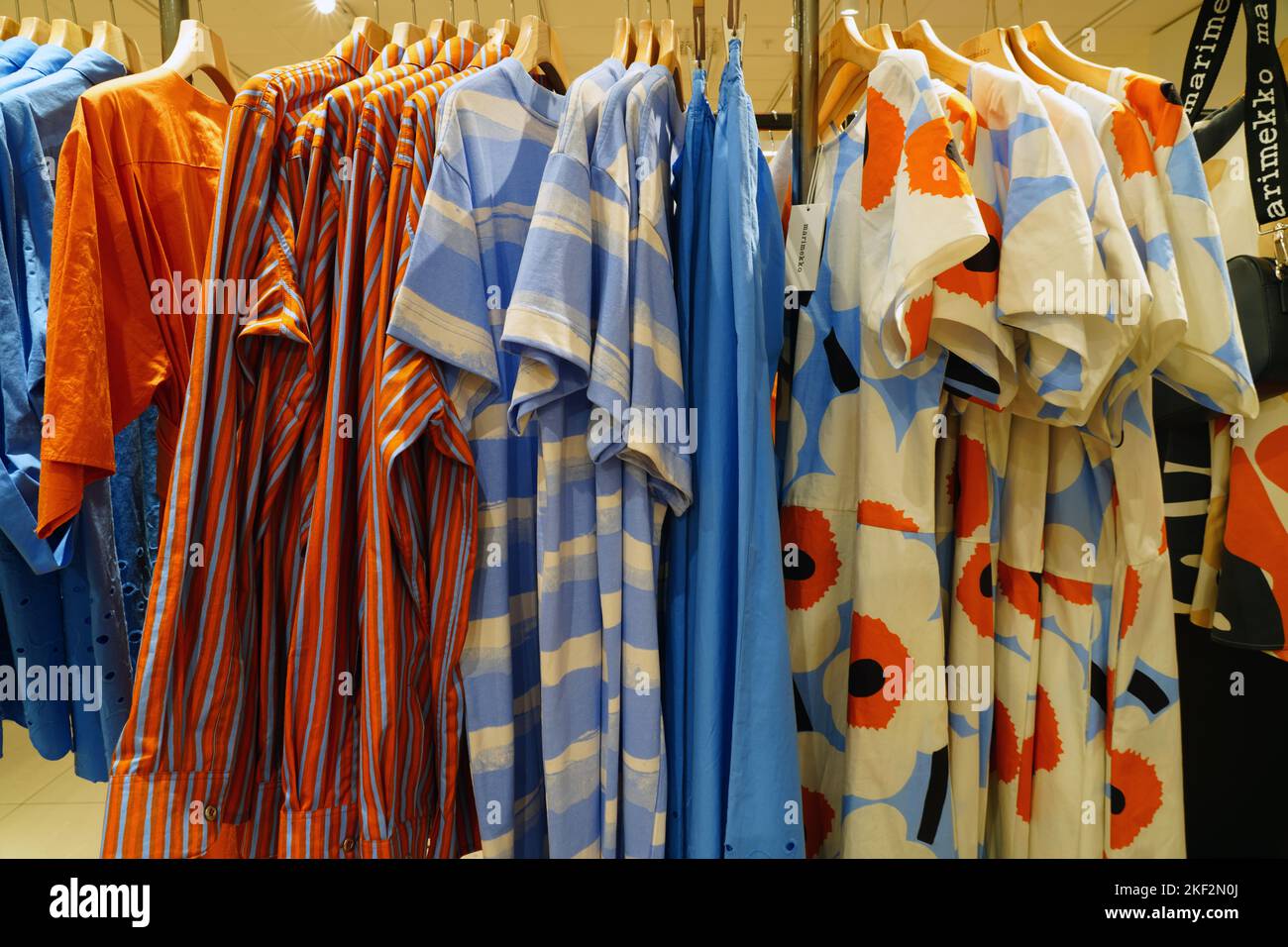 STOCKHOLM, SWEDEN -30 MAY 2022- View of a Marimekko store in Stockholm ...