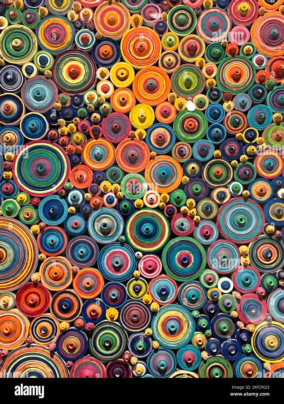 Section of "7Colors," 2015, Acrylic and paper, by Hadieh Shafie, born Iran 1969, lives in ...