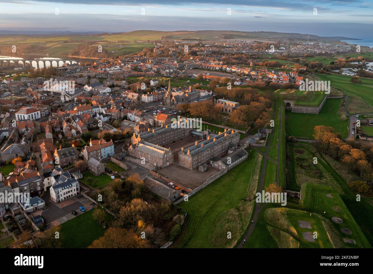 Berwick upon Tweed with the Barracks Stock Photo - Alamy