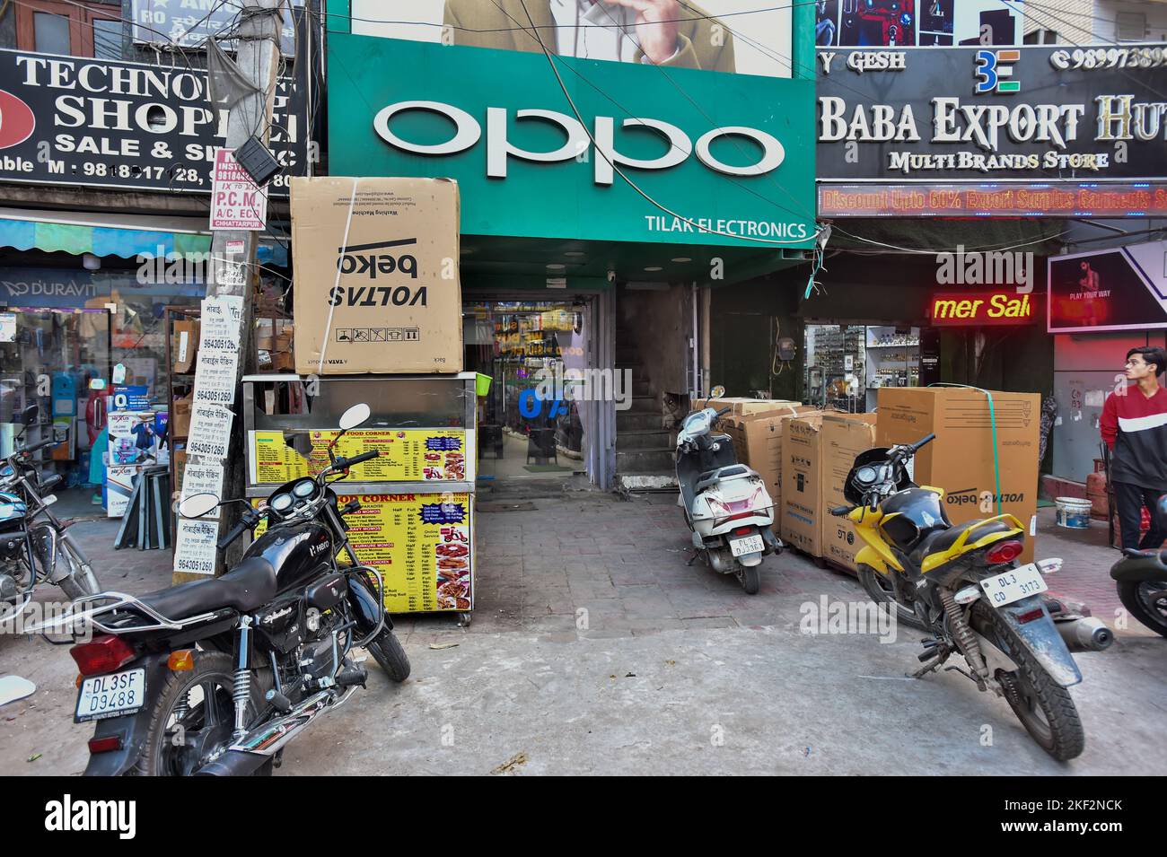 New Delhi India November 15 A View Of Tilak Electronics Where Aftab