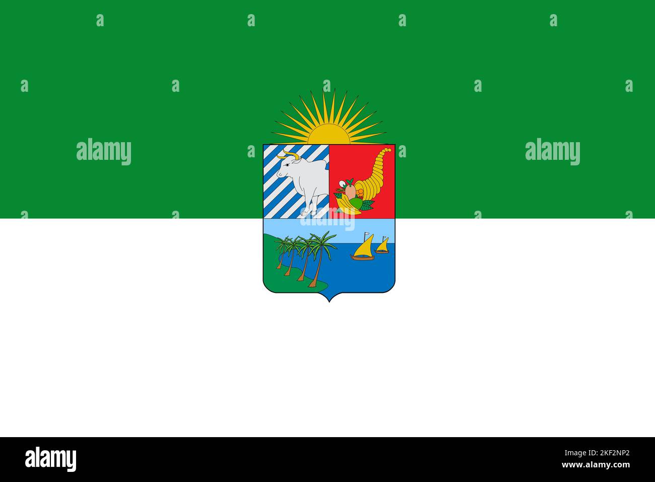 Top view of flag Sucre Colombia Colombia. Colombian travel and patriot ...