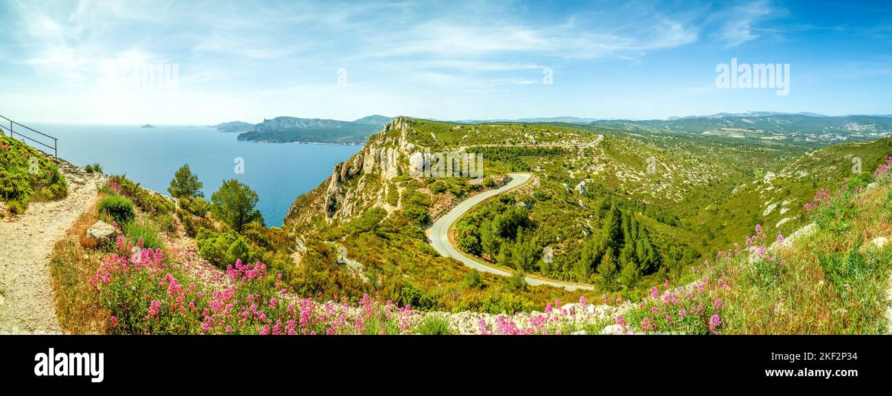 Route de Cretes, Cassis, France Stock Photo - Alamy