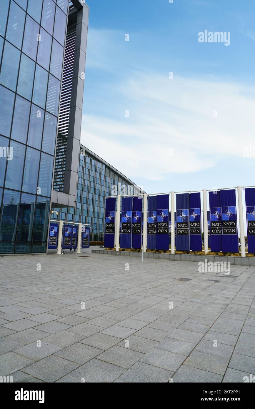 BRUSSELS, BELGIUM -25 OCT 2022- View of the new headquarters of the ...