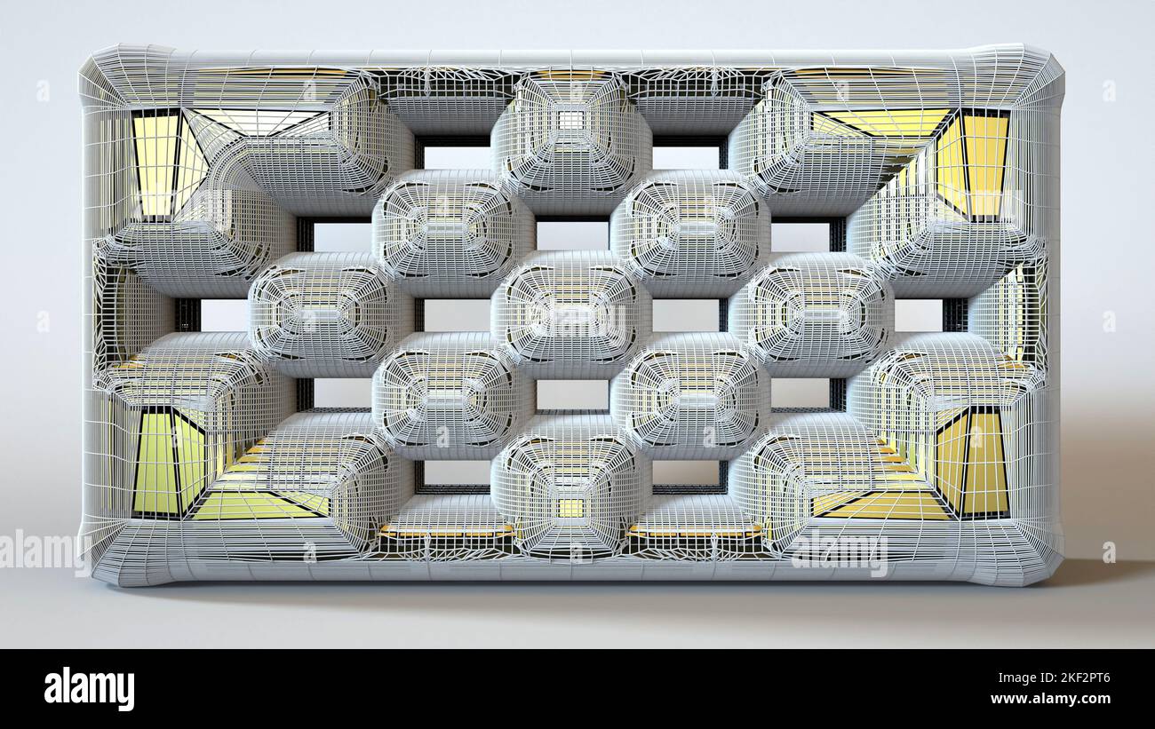 3D Illustration of an object-artefact-art piece from Ikatan. Modelers ...