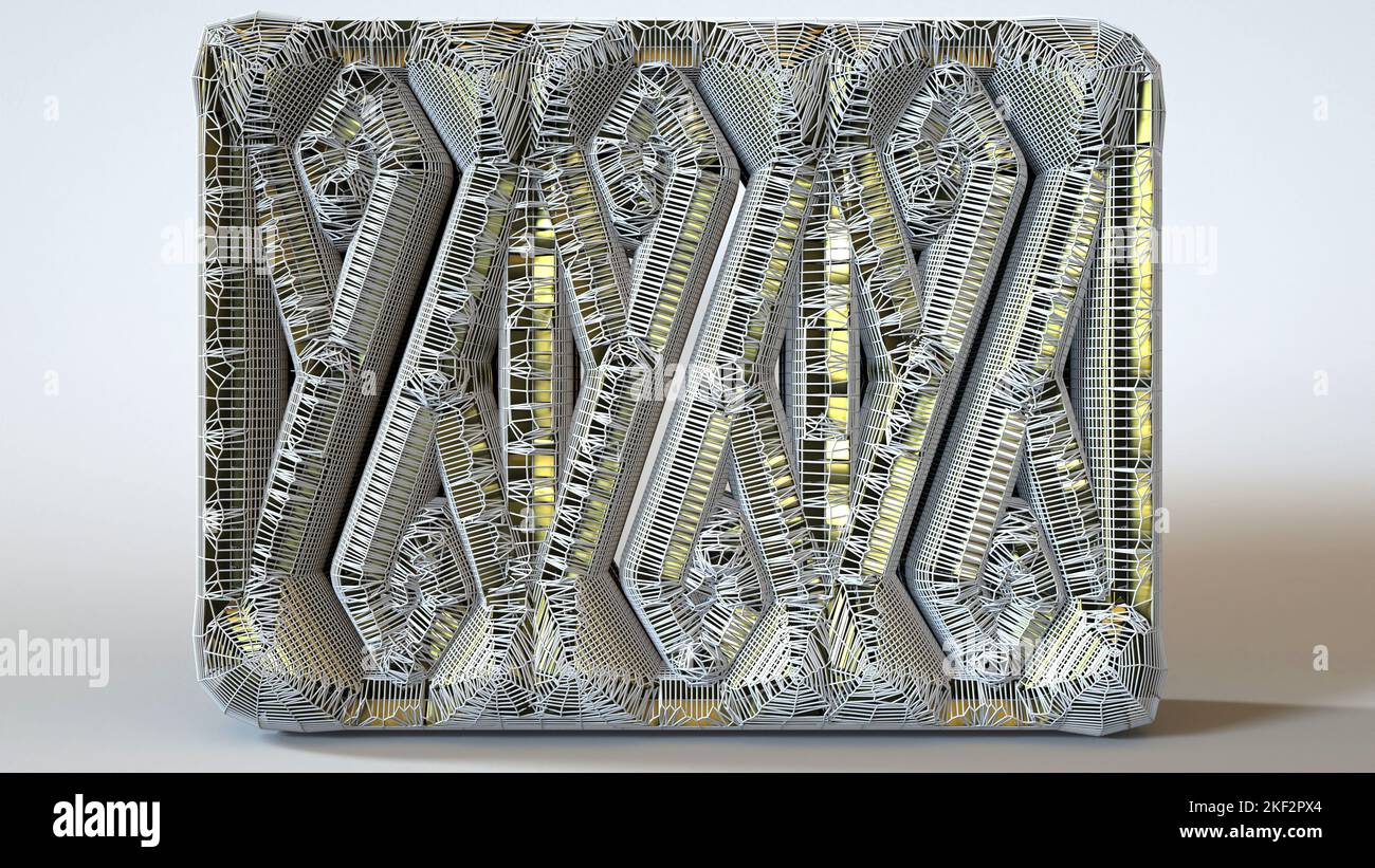 3D Illustration of an object-artefact-art piece from Ikatan. Modelers ...