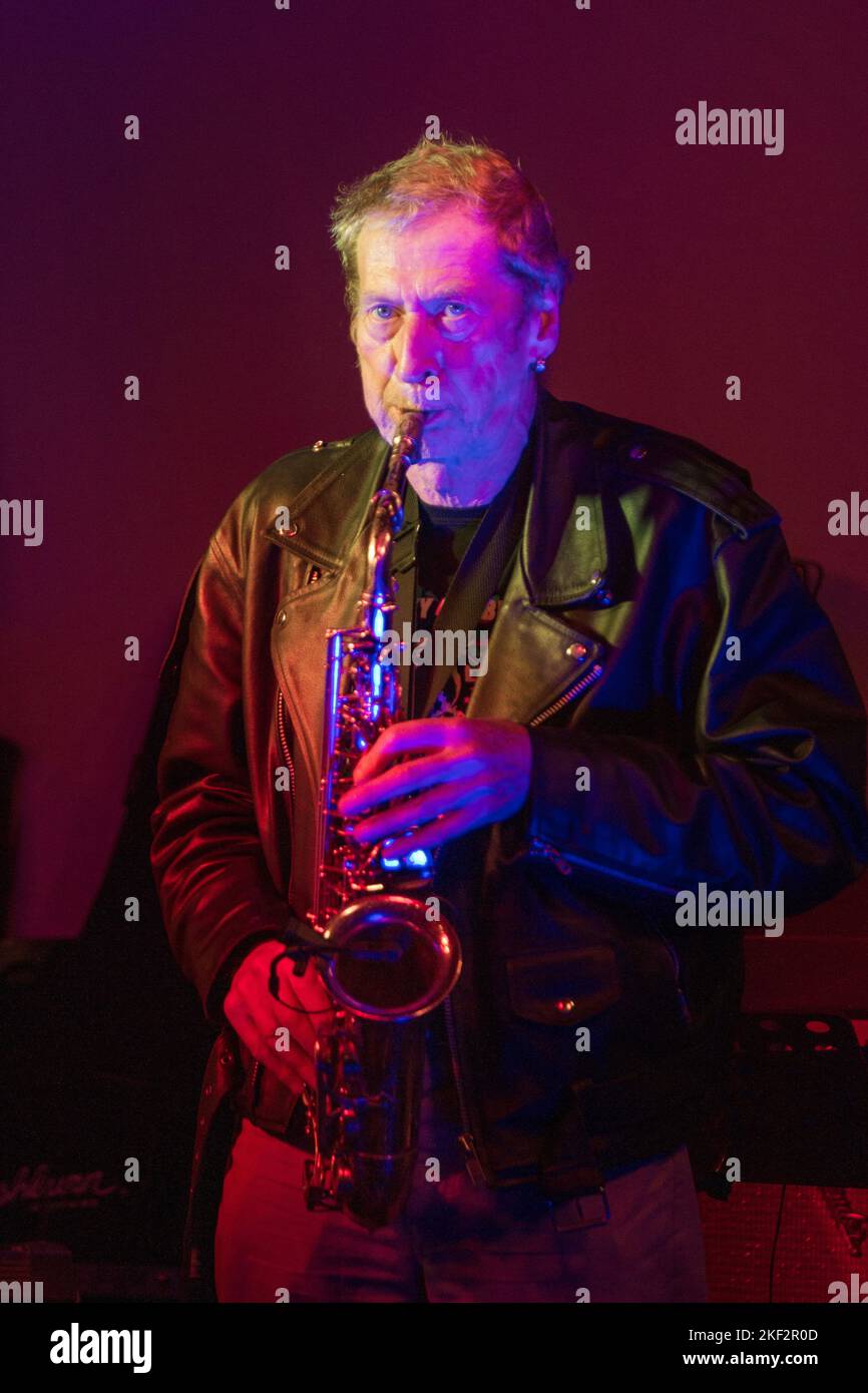 Nik Turner at the Judge Trev Memorial concert, 24 Nov 2012 at The ...