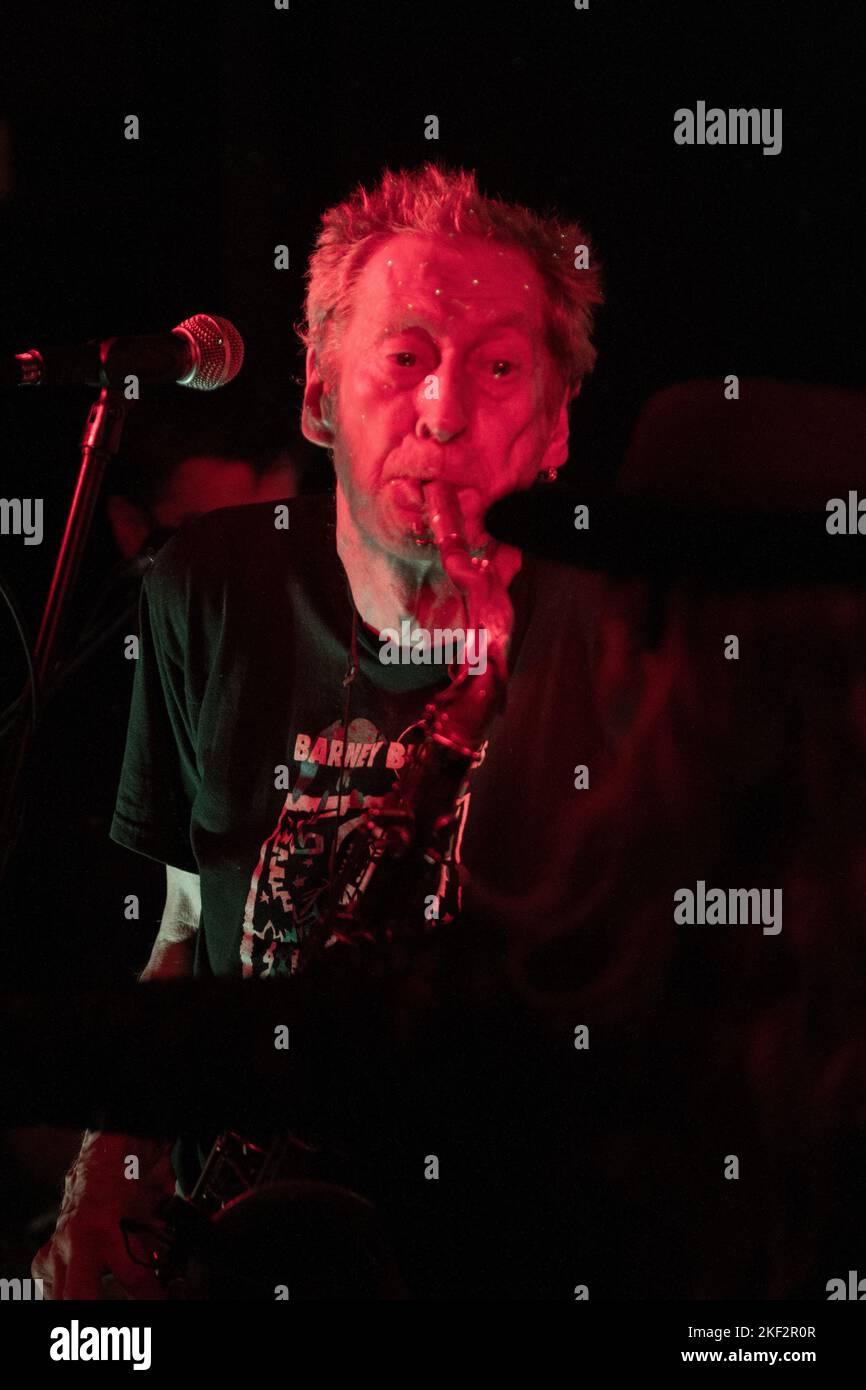 Nik Turner at the Judge Trev Memorial concert, 24 Nov 2012 at The ...