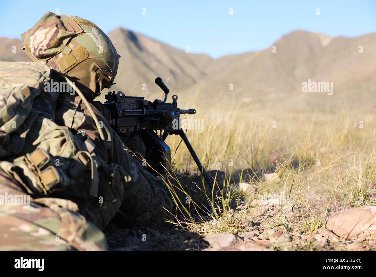 A U.S. Army Soldier assigned to 1st Battalion, 125th Infantry Regiment ...