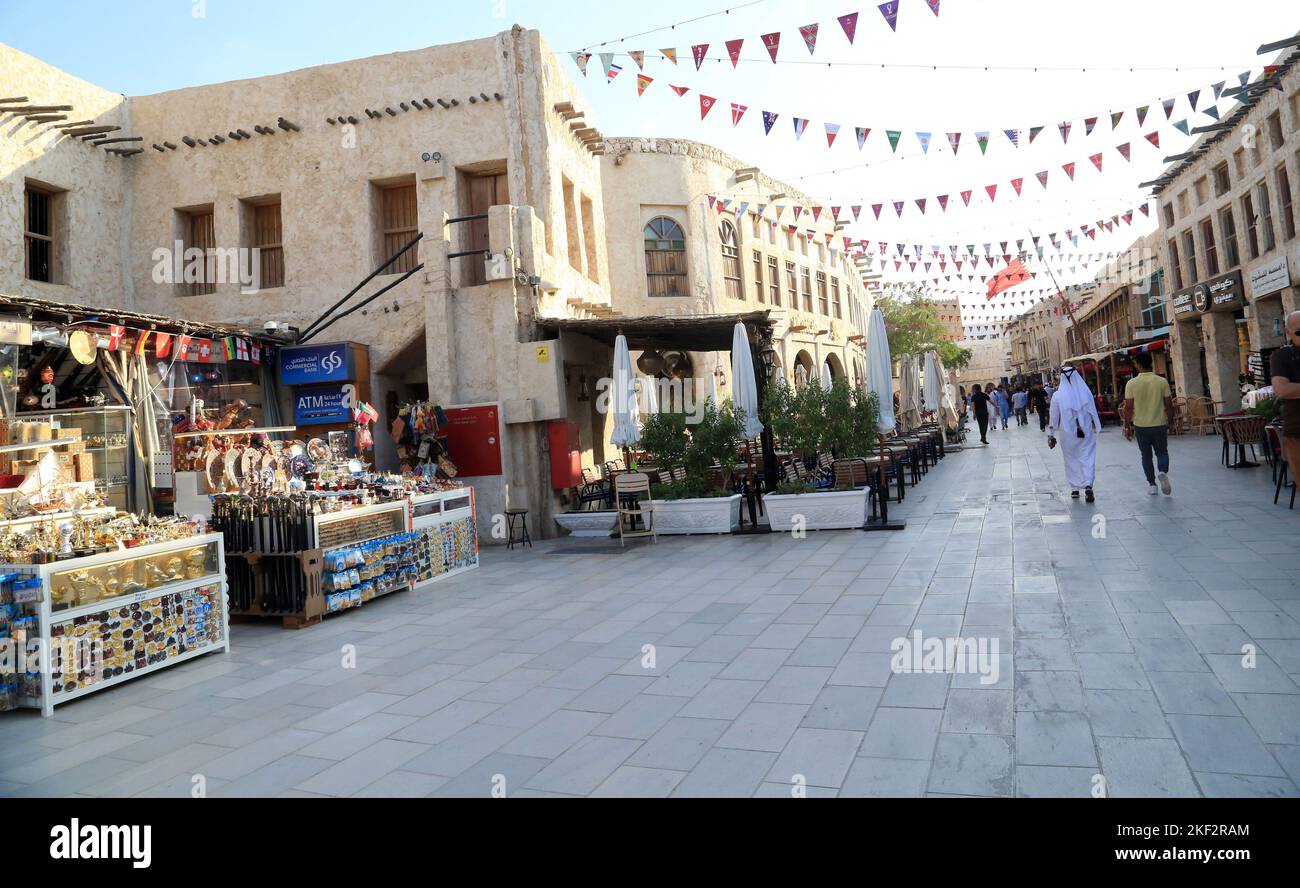 Doha, Qatar. 14th Nov, 2022. : Tourist visit the Souq Waqif an old ...
