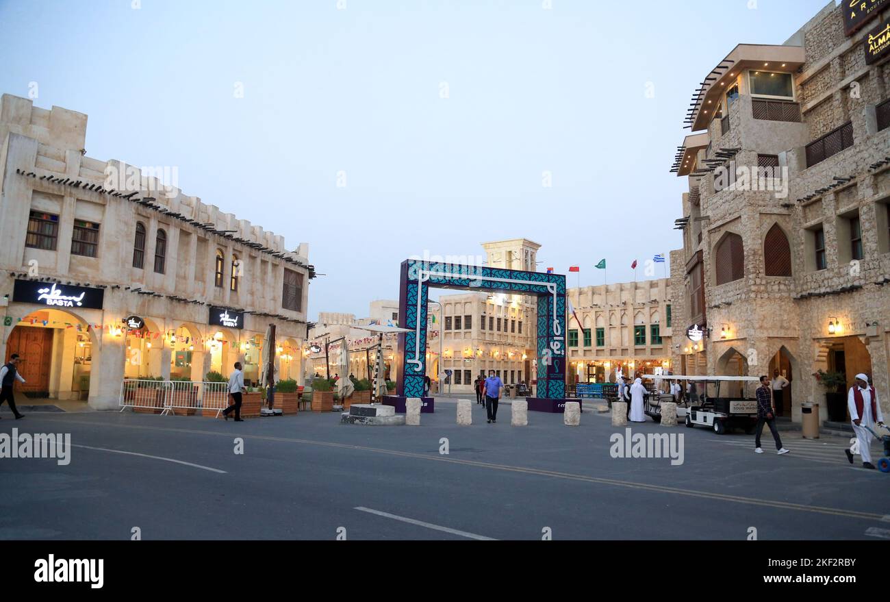 Doha, Qatar. 14th Nov, 2022. : Tourist visit the Souq Waqif an old ...