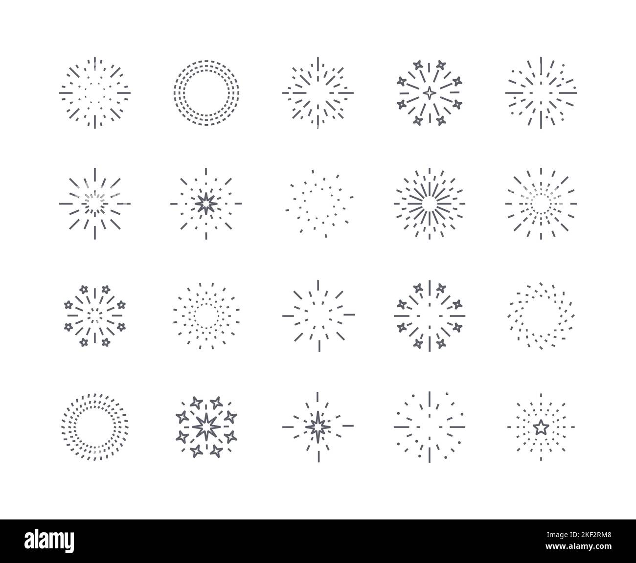 Firework circle icon outline Stock Vector Images - Alamy