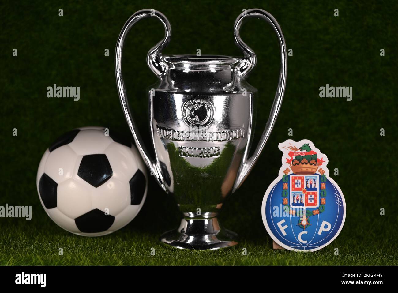 November 16, 2022, Istanbul, Turkey. The emblem of the football club FC ...