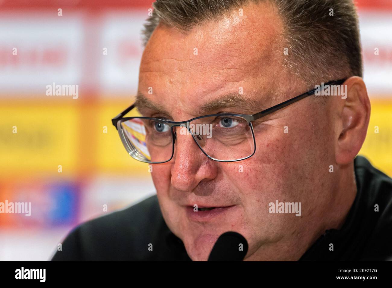 Czeslaw Michniewicz coach of Poland is seen during the official ...