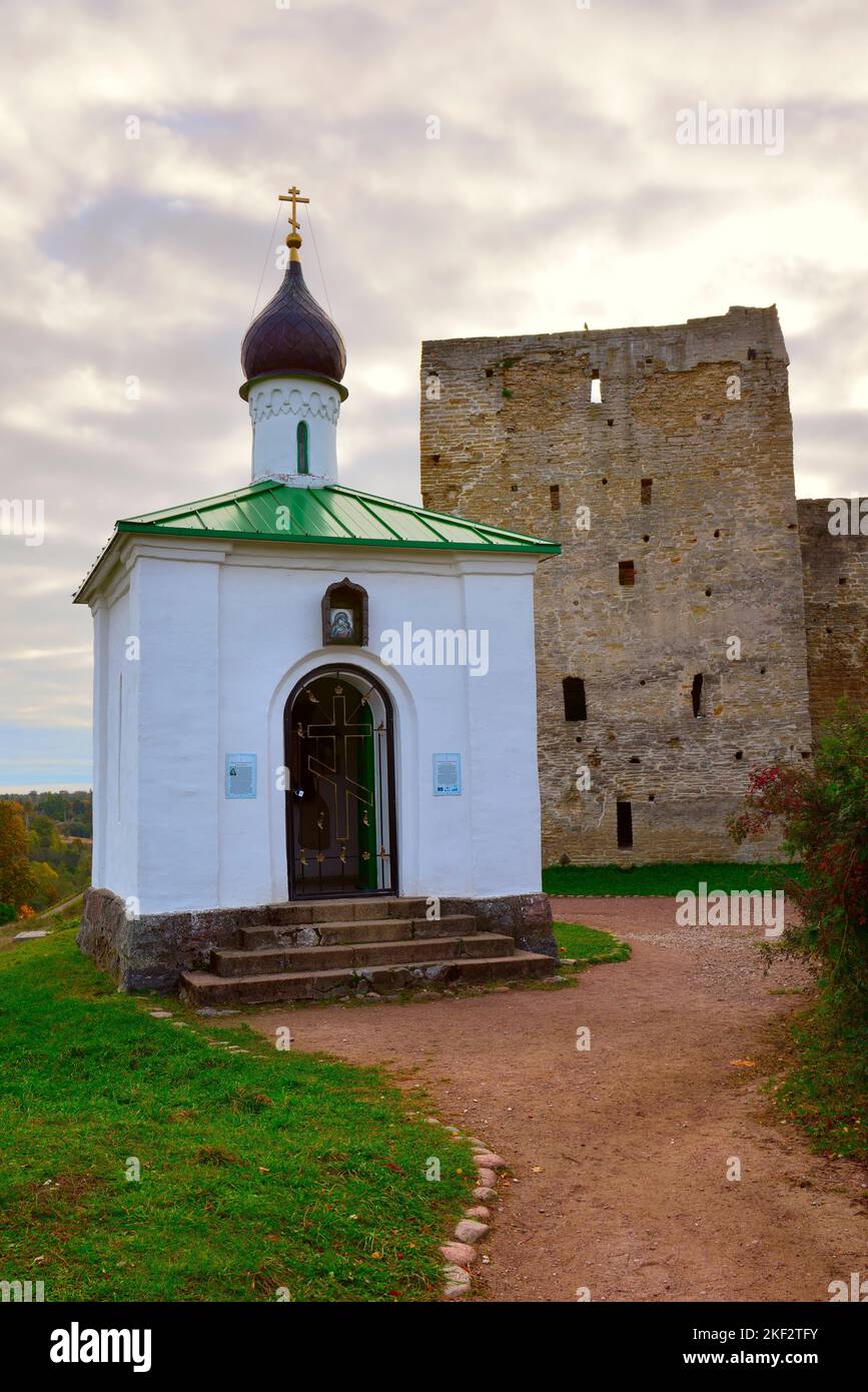 The old stone Izborskaya Church. Chapel of the Korsun Icon of the ...