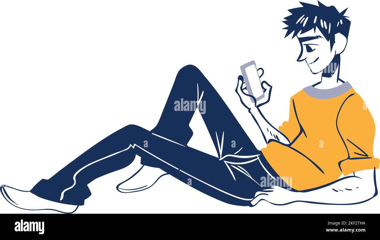 Man chilling Stock Vector Images - Alamy