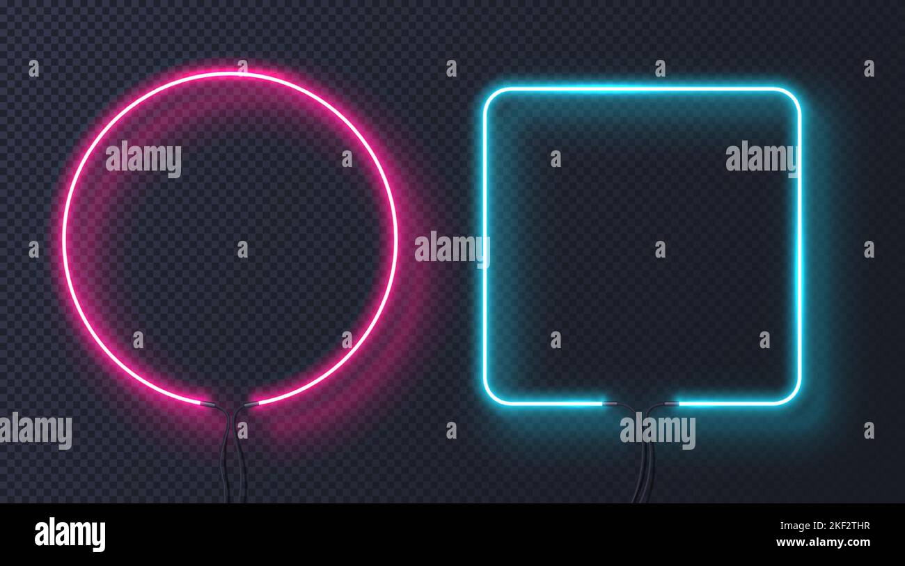 Neon lamp figures set Stock Vector Image & Art - Alamy