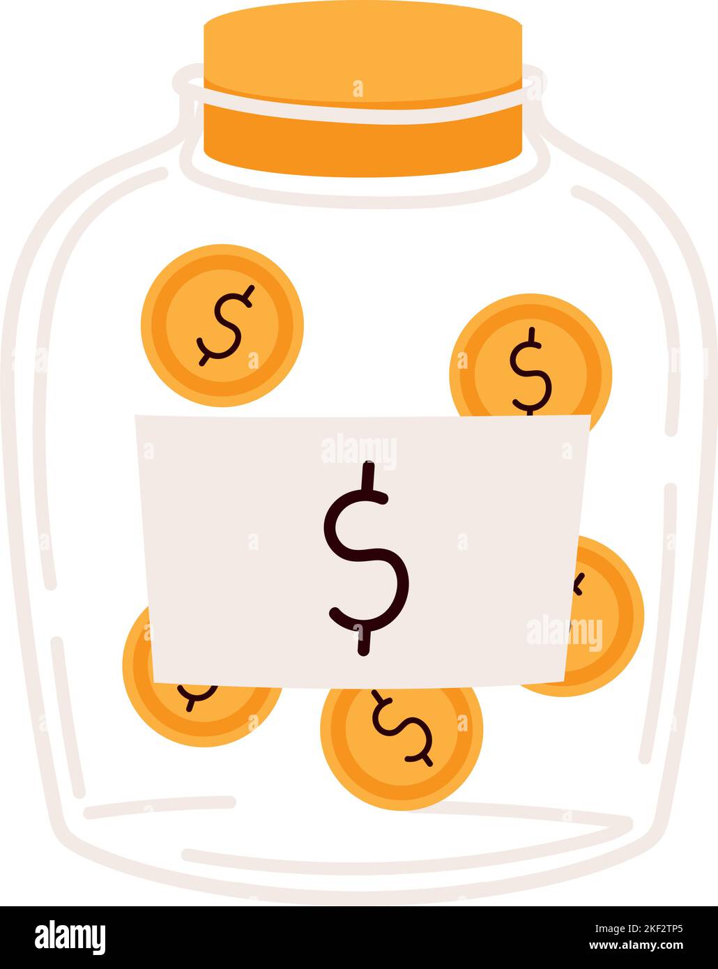 saving money in jar Stock Vector Image & Art - Alamy