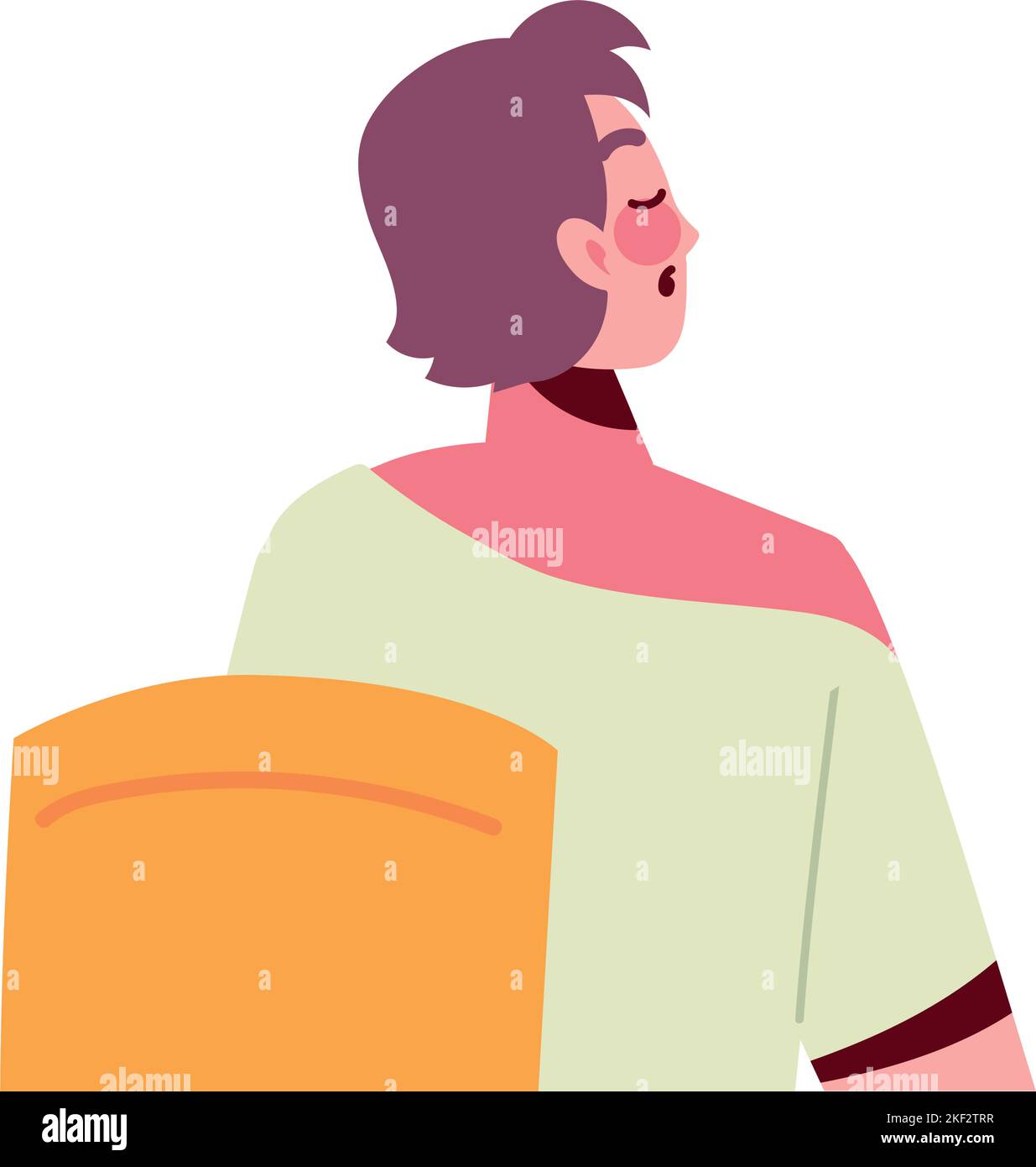 Back one young woman Stock Vector Images - Alamy