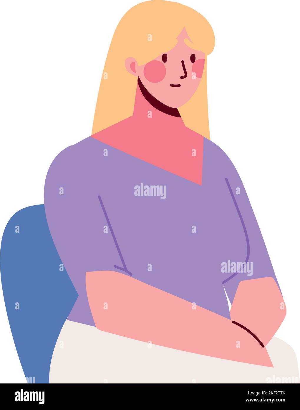 blonde woman sitting Stock Vector Image & Art - Alamy