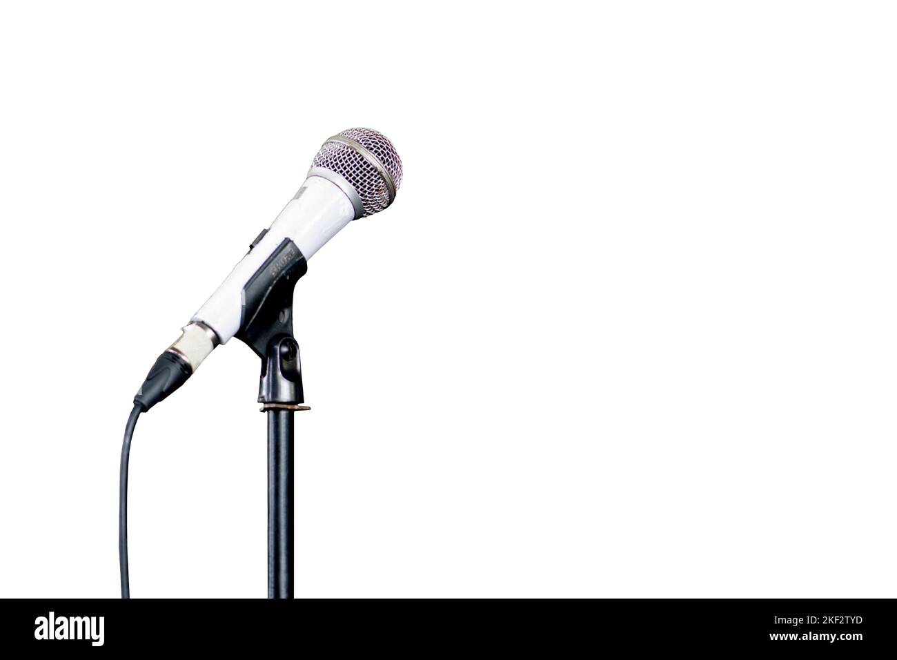 Dynamic microphone on a white background Stock Photo - Alamy