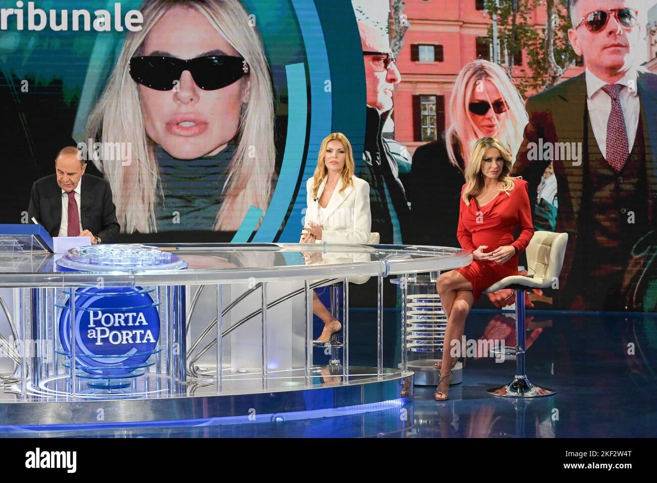 Rome, Italy. 15th Nov, 2022. (From left to right) Bruno Vespa, Rita Rusic and Paola Ferrari ...