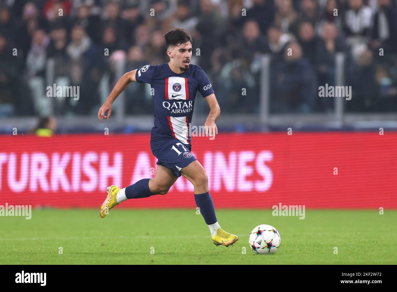 Turin, Italy, 2nd November 2022. Vitinho of PSG during the UEFA ...