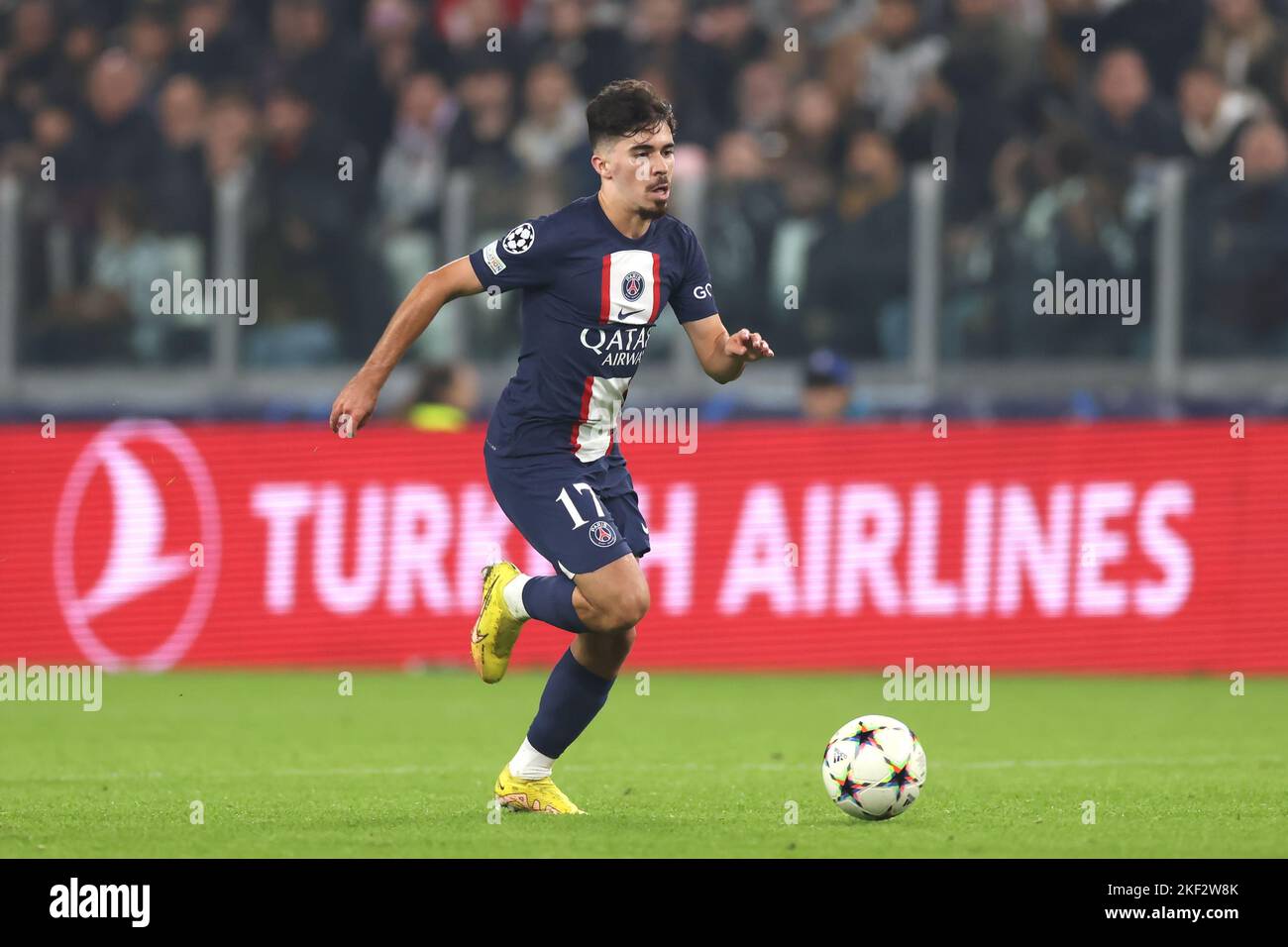 Turin, Italy, 2nd November 2022. Vitinho of PSG during the UEFA ...