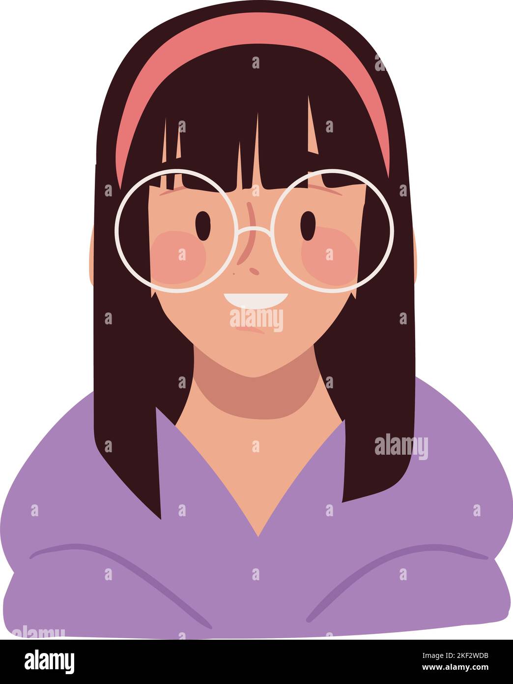 girl with eyeglasses avatar Stock Vector Image & Art - Alamy
