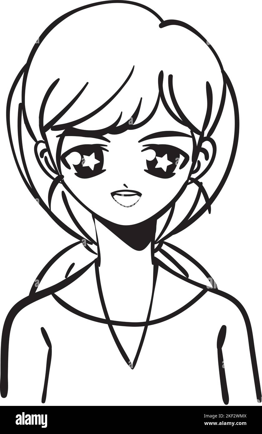 Anime Girl Avatar Stock Vector Image And Art Alamy