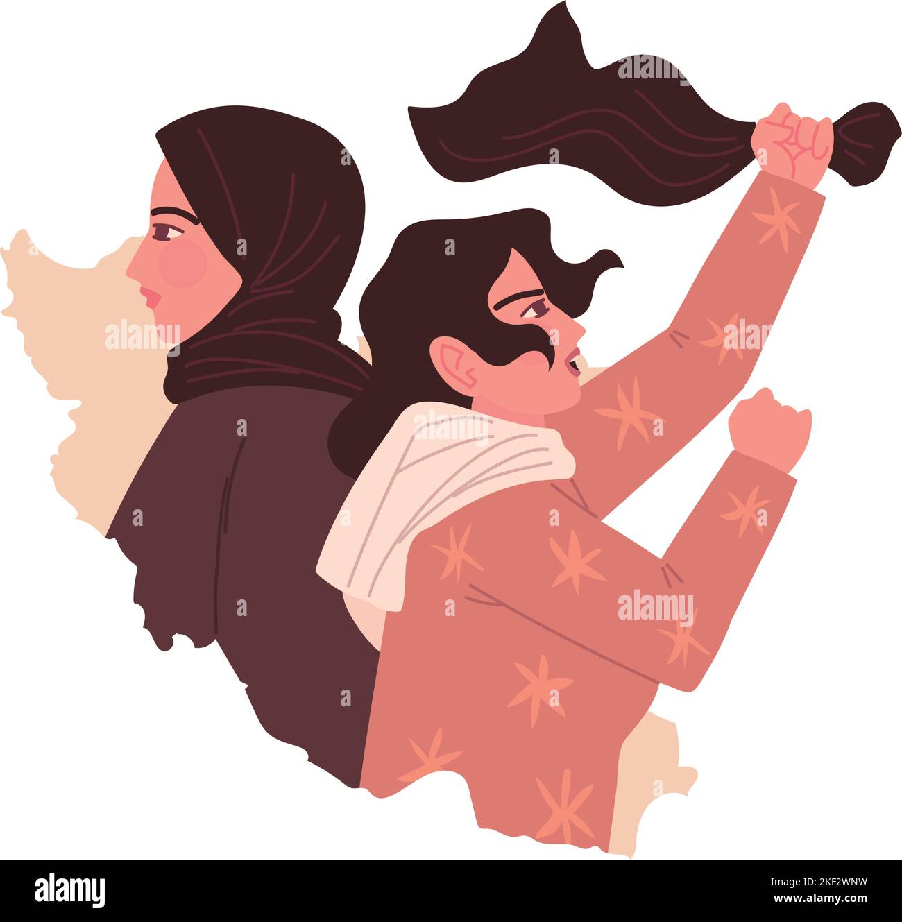free iranian women demonstration Stock Vector Image & Art - Alamy