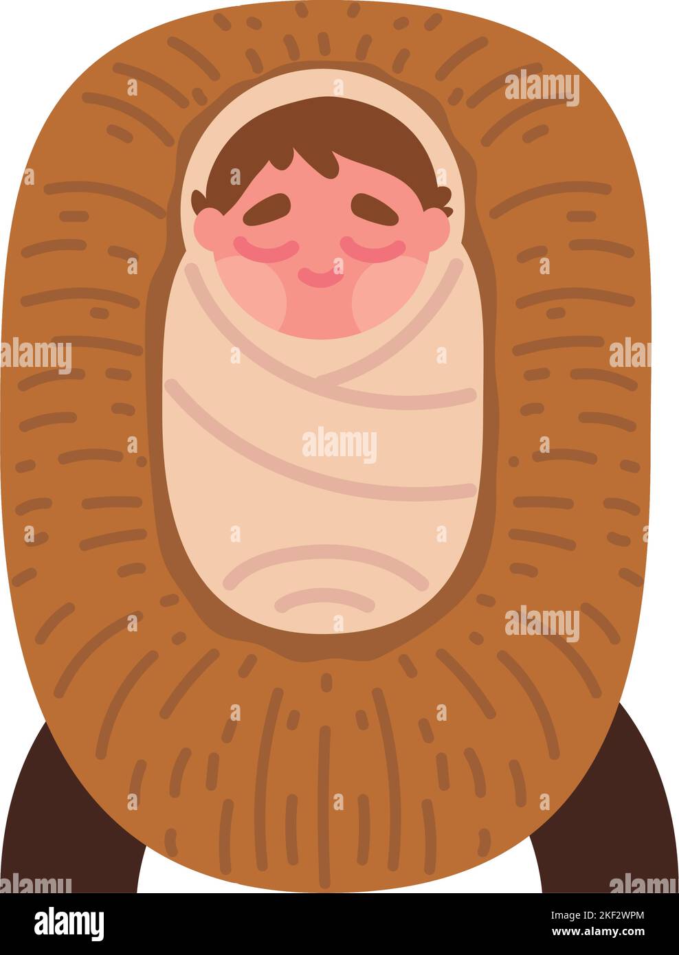 baby Jesus in a cradle Stock Vector Image & Art - Alamy