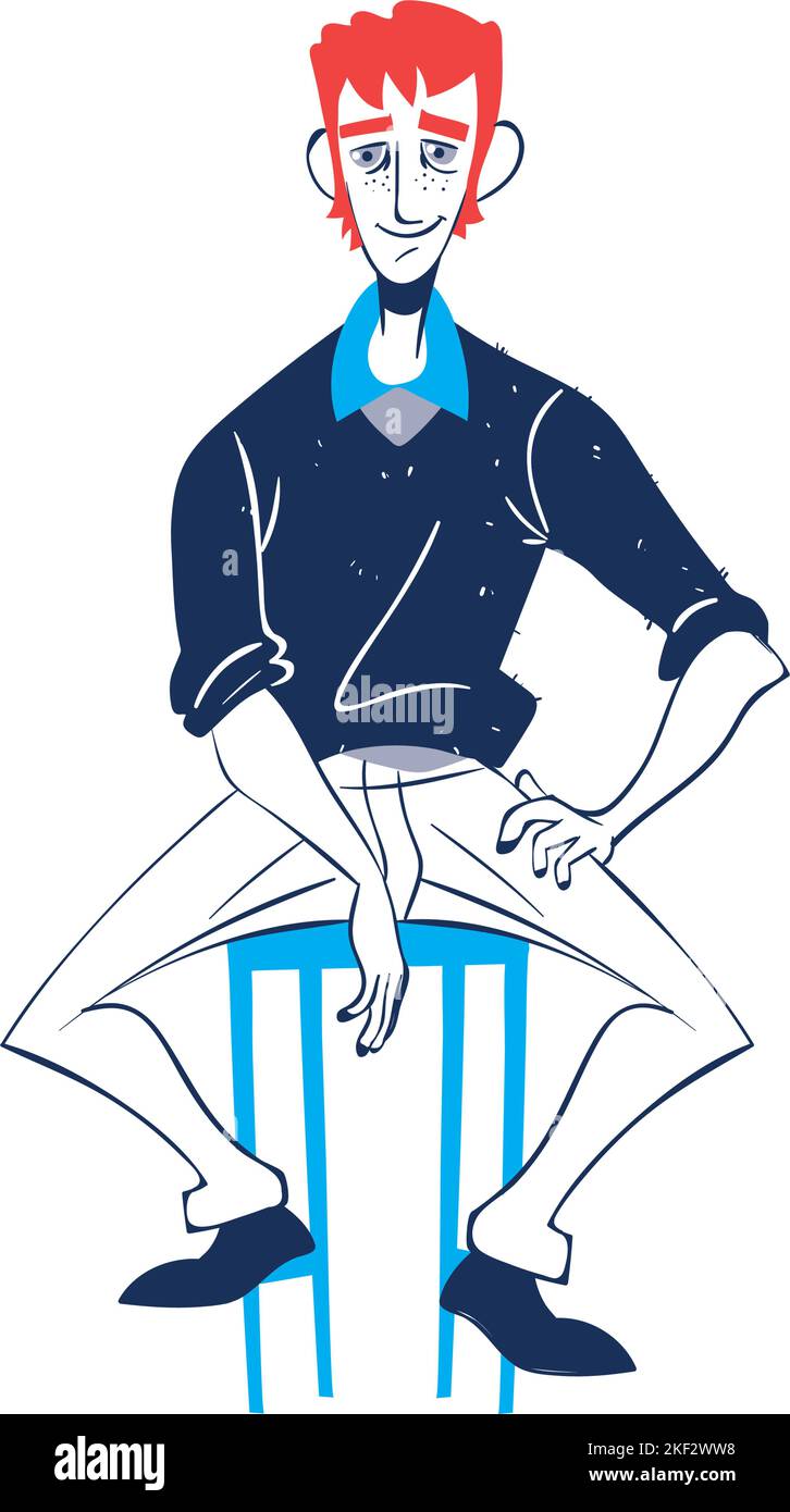 Chilling sitting Stock Vector Images - Alamy